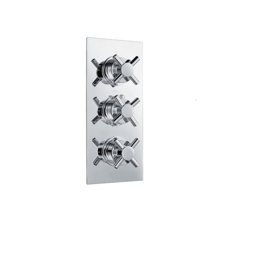 Round Thermostatic Exposed Bath Shower Mixer - Brit Ocean Bathrooms