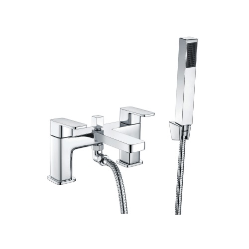DESIGN (Dual Lever)- Deck Mounted Bath Shower Mixer With Kit - Brit ...