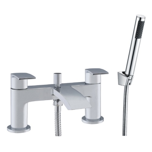 FLOW (Dual Lever)- Deck Mounted Bath Shower Mixer With Kit - Brit Ocean ...