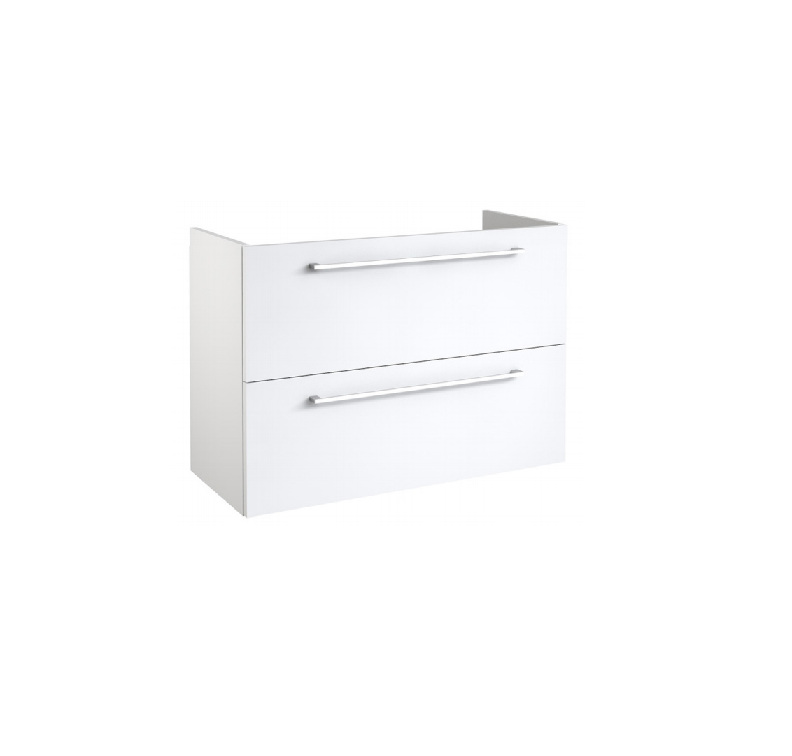 METRO (800mm-2 Drawer) Wall Hung Short Projection Vanity - Glossy White ...