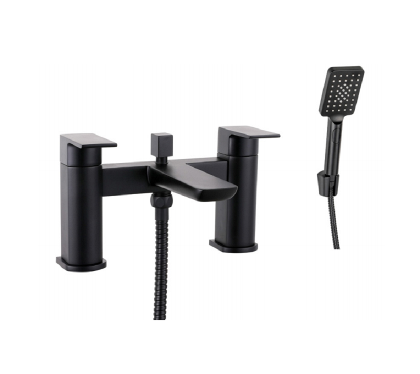 MESSINA (Dual Lever) Bath Shower Mixer With Kit- MATT BLACK - Brit ...