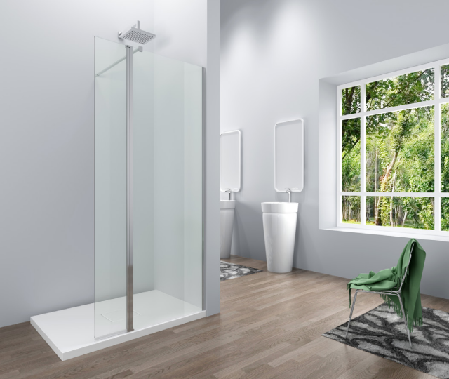 Pivot Shower Return Panel | Flipper Return Panel - Brit ocean Bathrooms