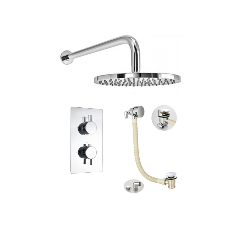 RSPACK3: Thermostatic Concealed Shower Pack (Round) - Brit Ocean Bathrooms