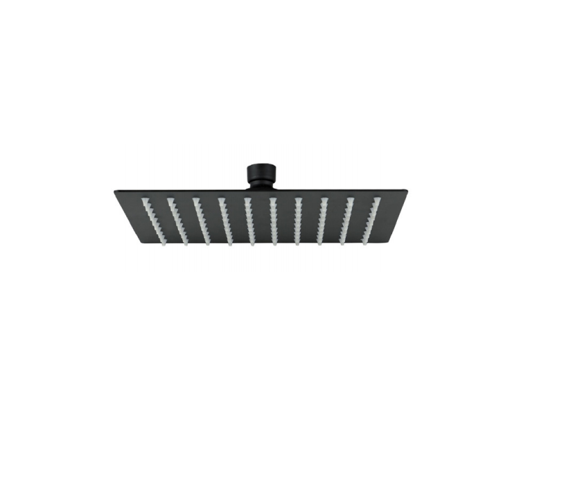 SQUARE Overhead Shower (200mm) – MATT BLACK - Brit Ocean Bathrooms