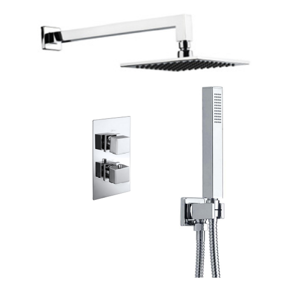 SSPACK2: Thermostatic Concealed Shower Pack (Square) - Brit Ocean Bathrooms