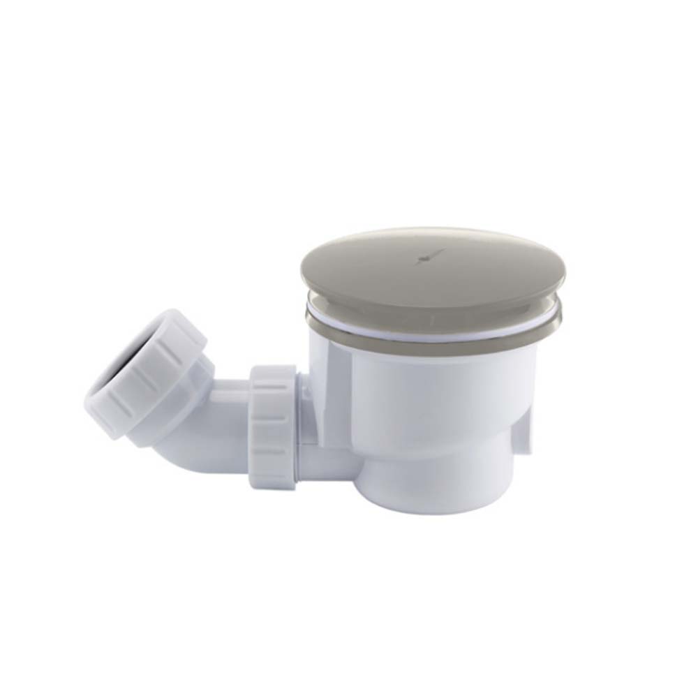 Shower Waste (Round)- BRUSHED NICKEL - Brit Ocean Bathrooms