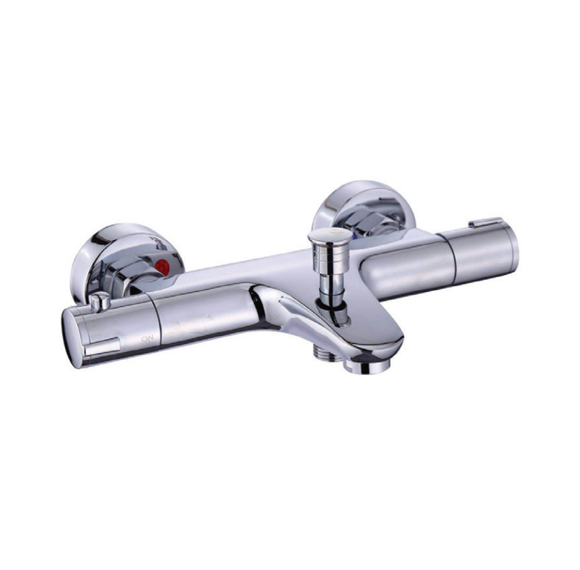 ROUND: Thermostatic Exposed Bath Shower Mixer - Brit Ocean Bathrooms