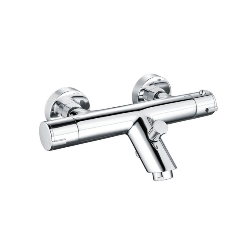 ROUND: Thermostatic Luxury Exposed Bath Shower Mixer - Brit Ocean Bathrooms