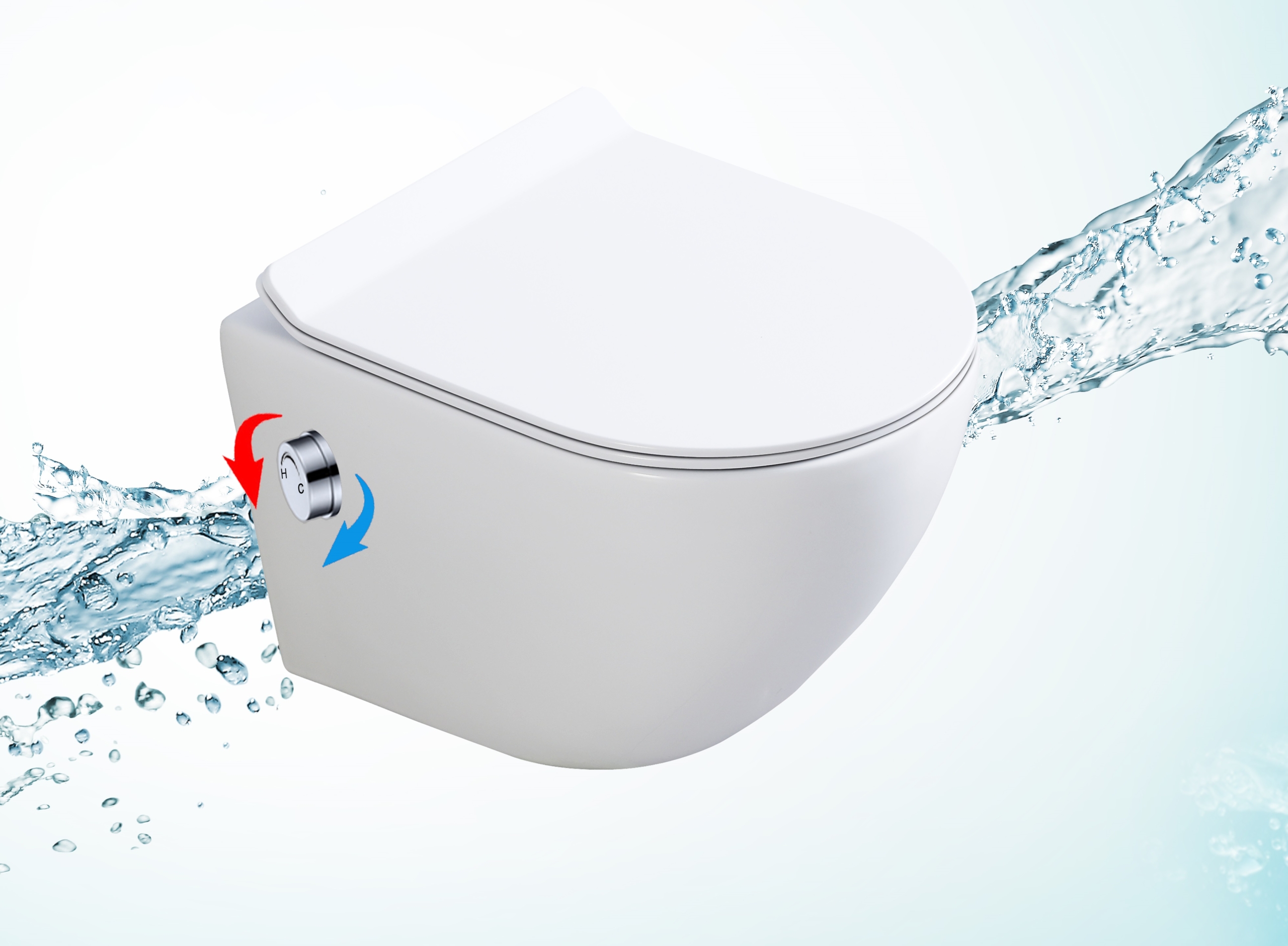 CRYSTAL- (Round) Built in Thermostatic Bidet Mixer - Brit Ocean Bathrooms