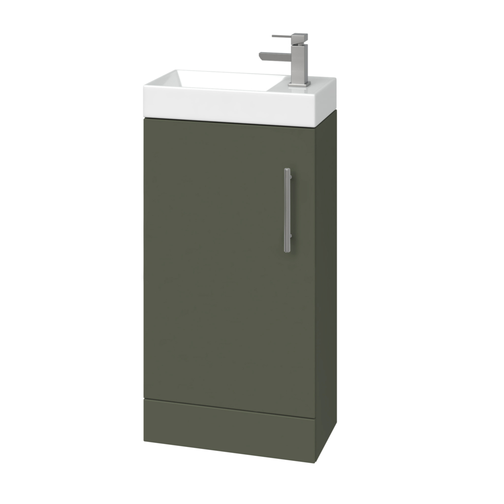Wall Hung (400mm) Vanity Unit - Matt Dark Grey - Brit Ocean Bathrooms
