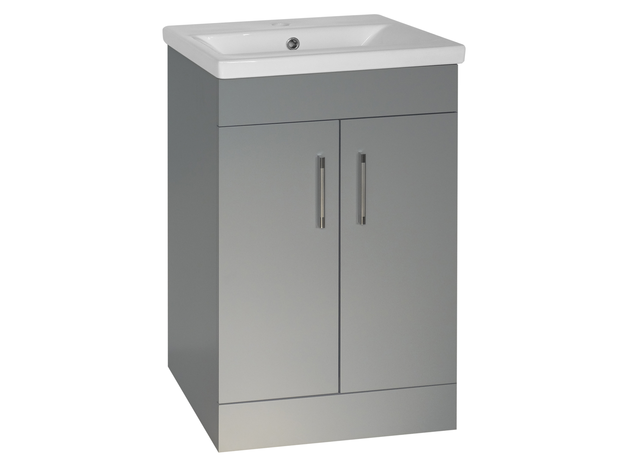 FLAIR (500mm-2 Door) Floor Standing Vanity Unit - Matt Light Grey ...