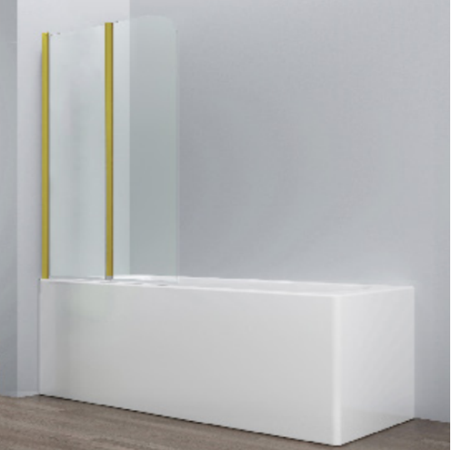 Gold Side Panels | Shower Doors- Brit Ocean Bathrooms